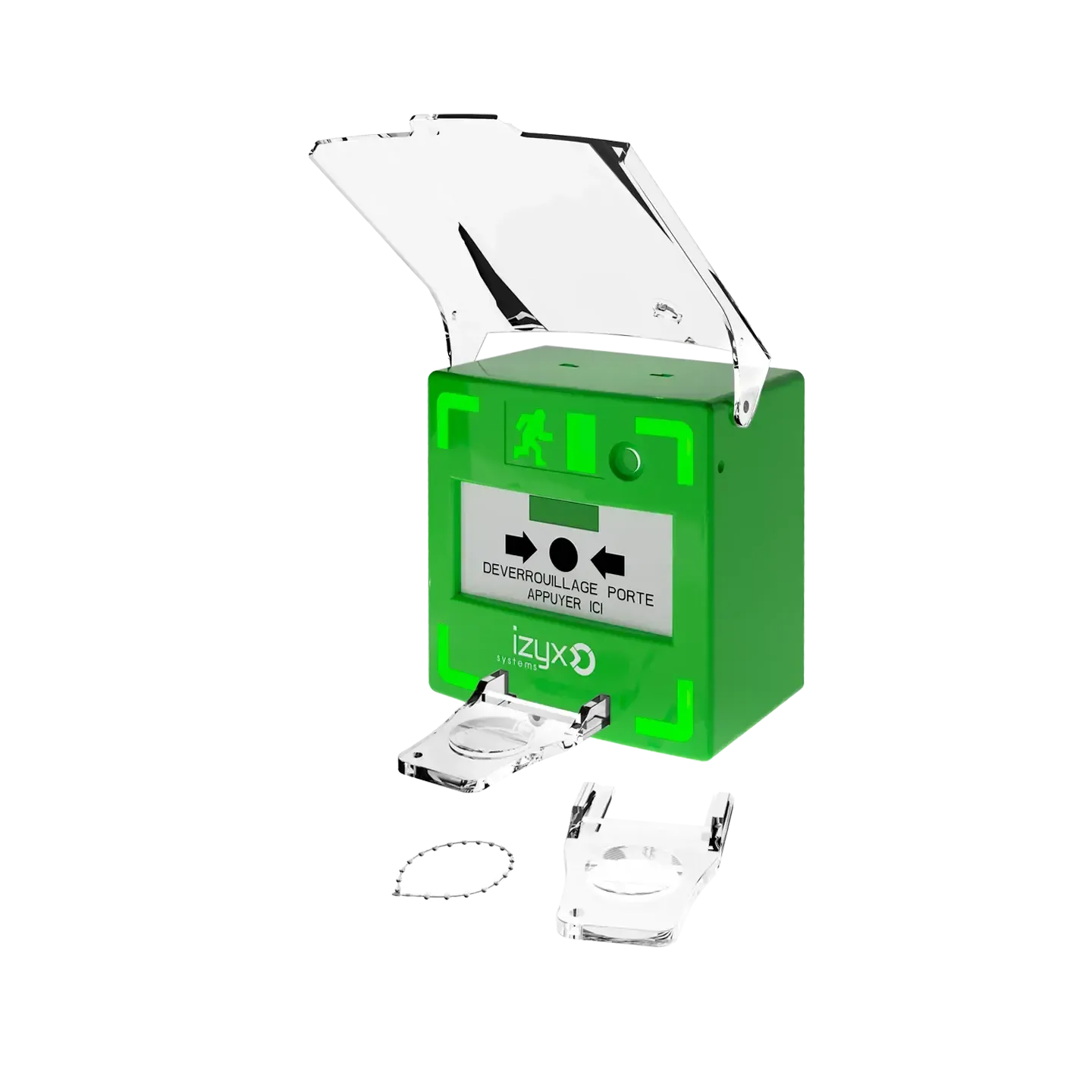 Déclencheur manuel VERT 3 contacts, lumineux et sonore - Déclencheurs ...