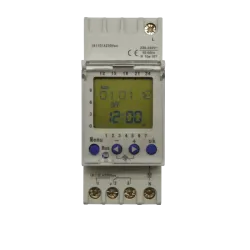 Horloge digitale rail DIN, 230 V AC, 1 contact inverseur (58 pas) - Horloges digitales rail DIN ...