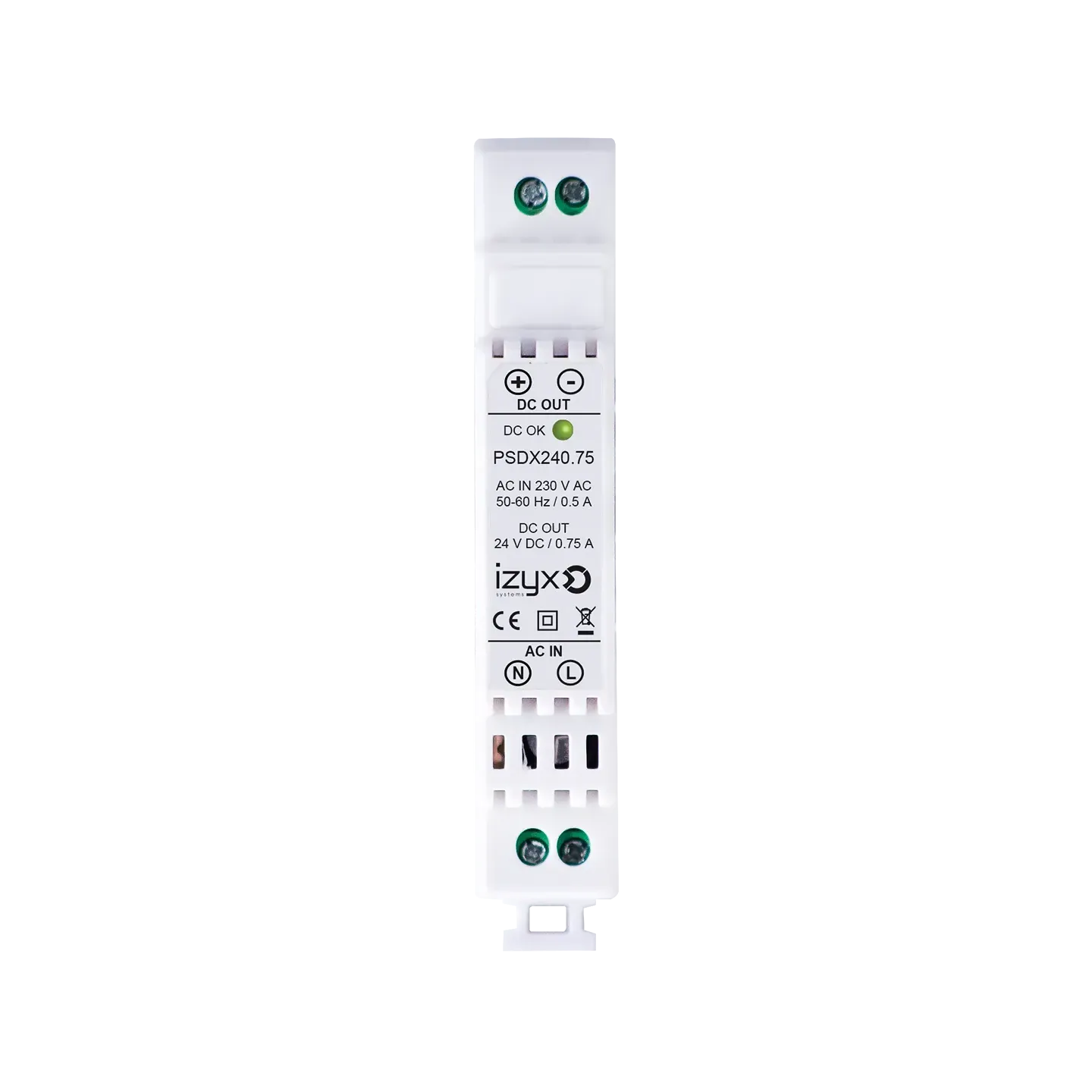 Alimentation rail DIN 24V 0,75A - Alimentations rail DIN 24V DC - izyx ...