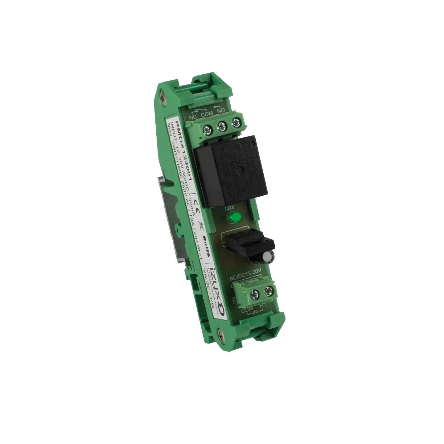 Module relais rail DIN, 12-30V AC/DC, 1 relais - Modules relais rail ...