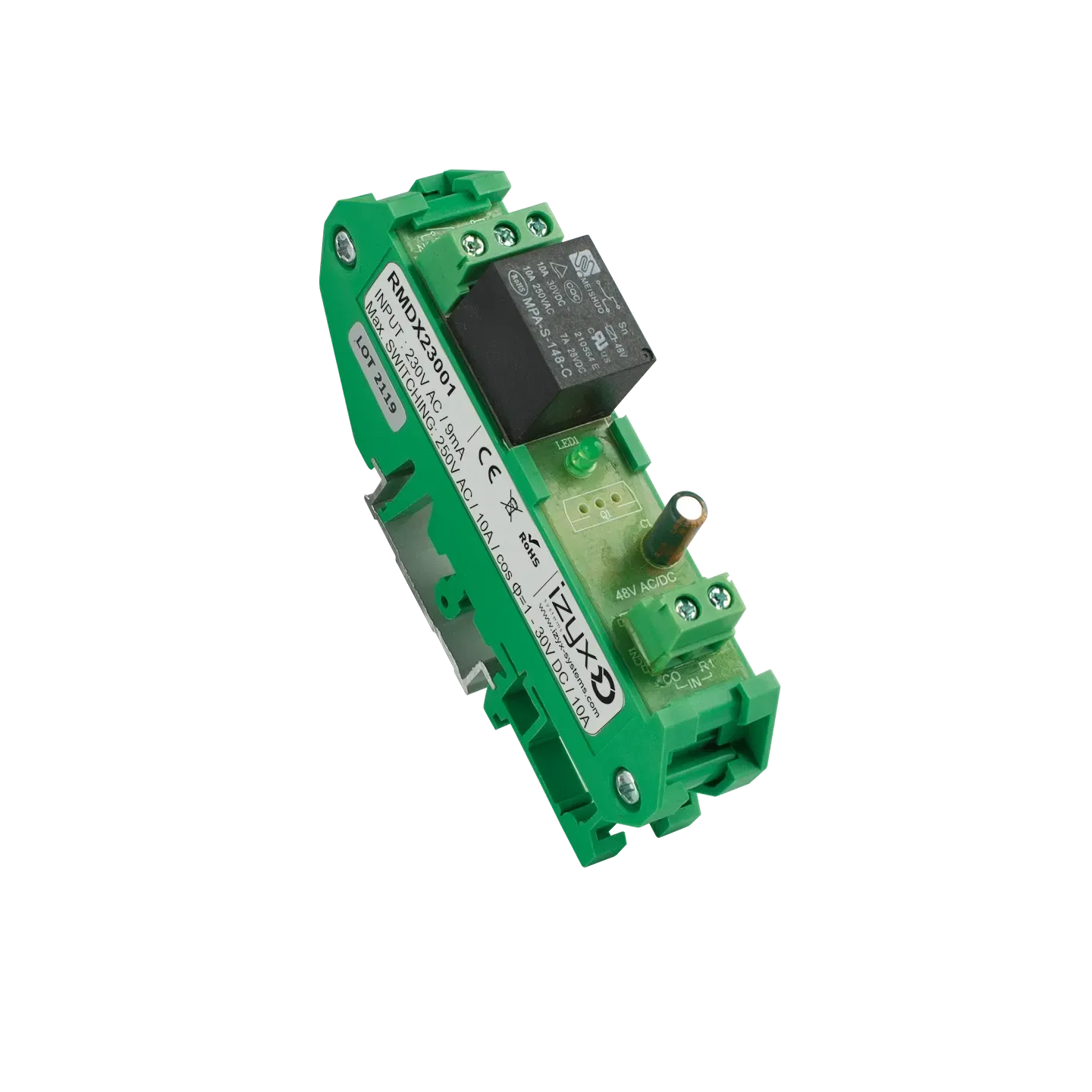 Module relais rail DIN, 230V AC, 1 relais - Modules relais rail DIN ...