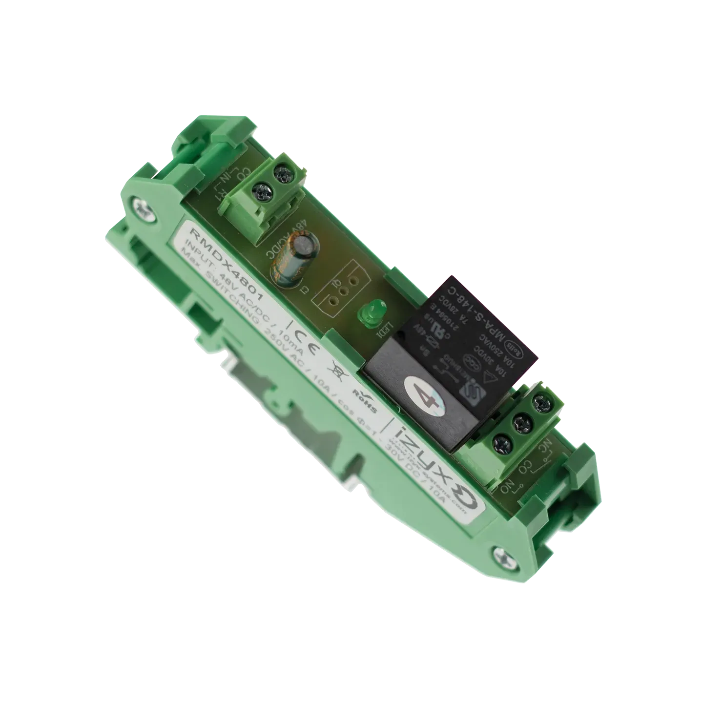 Module relais rail DIN, 48V AC/DC, 1 relais - Modules relais rail DIN ...